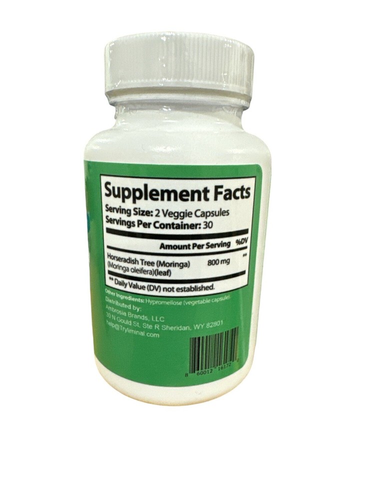 Rosabella Moringa Capsules for Immune Support, Gut Health & Vitamins 60 ...