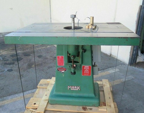 MOAK Machine Woodworking Shaper 7.5HP Baldor Motor Single Spindle Made ...