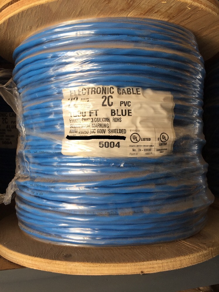Electronic Cable 22AWG 2C pvc shielded. E111272cm/CL3 C (UL) CMH AWM ...