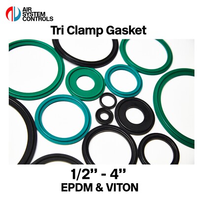 Tri Clamp Gaskets - EPDM + VITON - 1/2 inch to 4 inch - Sanitary, Clamp ...