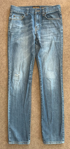 American Rag Jeans Mens 30x34 Slim Fit Straight Distressed Denim ...