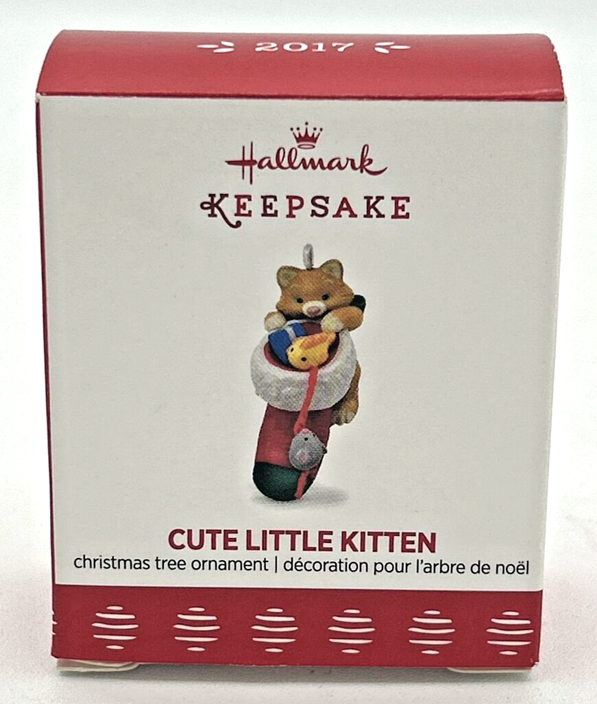 2017 Hallmark Cute Little Kitten Miniature Keepsake Ornament SKU U31 | eBay