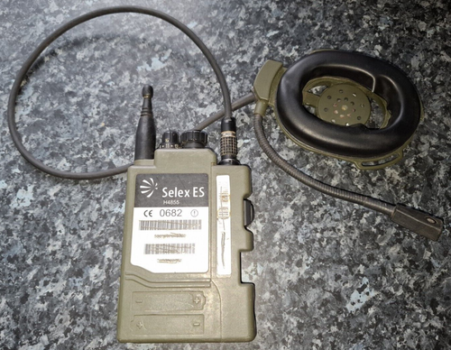 BRITISH ARMY ISSUED PERSONAL ROLE RADIO BY SELEX, AND EAR PIECE. | eBay