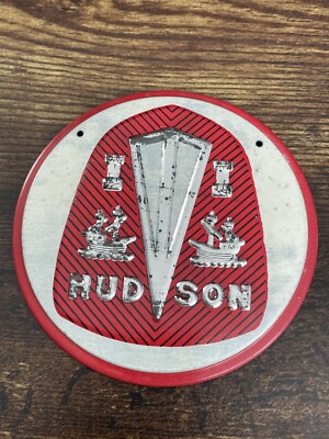 Hudson Metal Car Automobile Auto Emblem Badge 1950's Wheaties Cereal | eBay