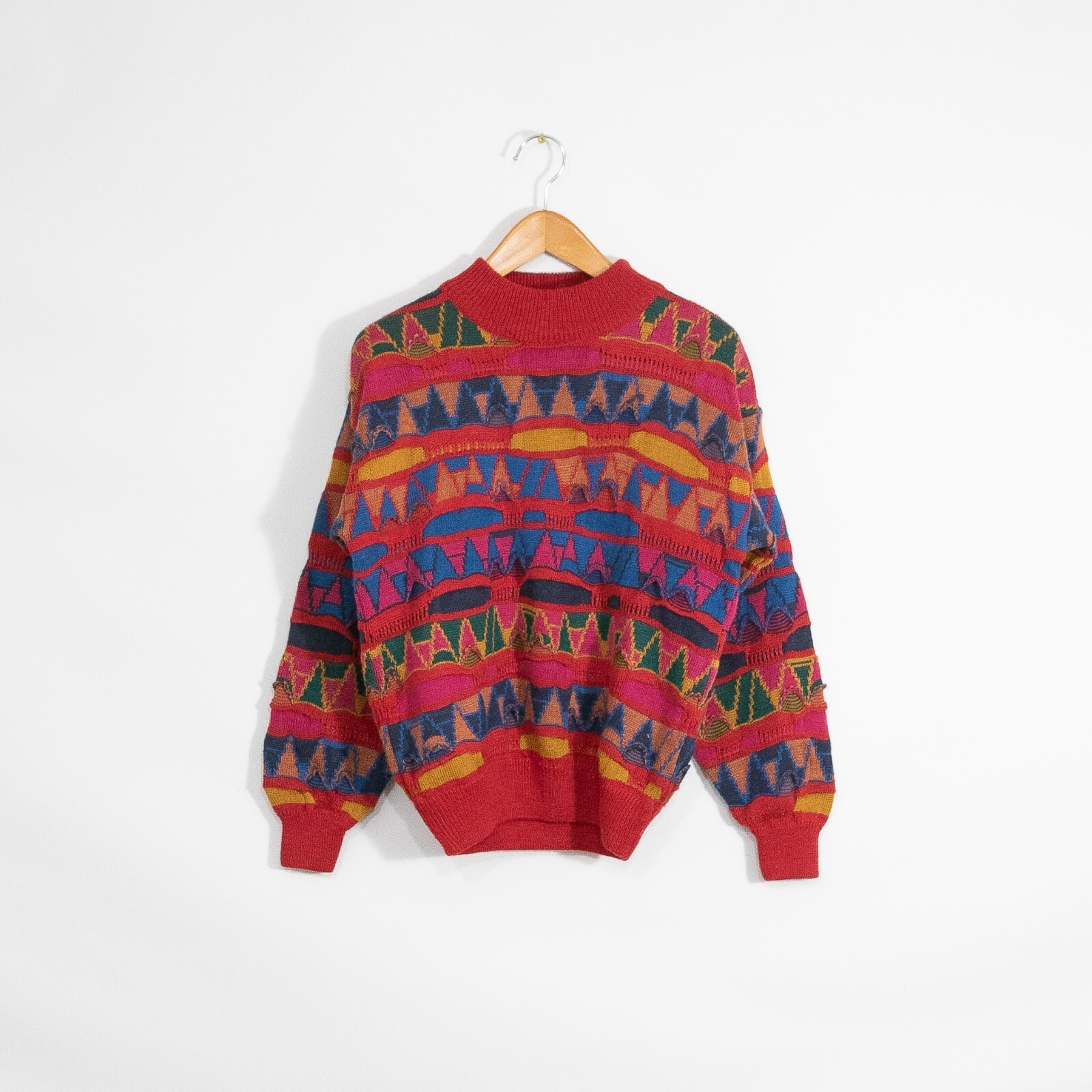 Vintage Coogi Style Abstract Sweater Mens Medium - Ac… - Gem