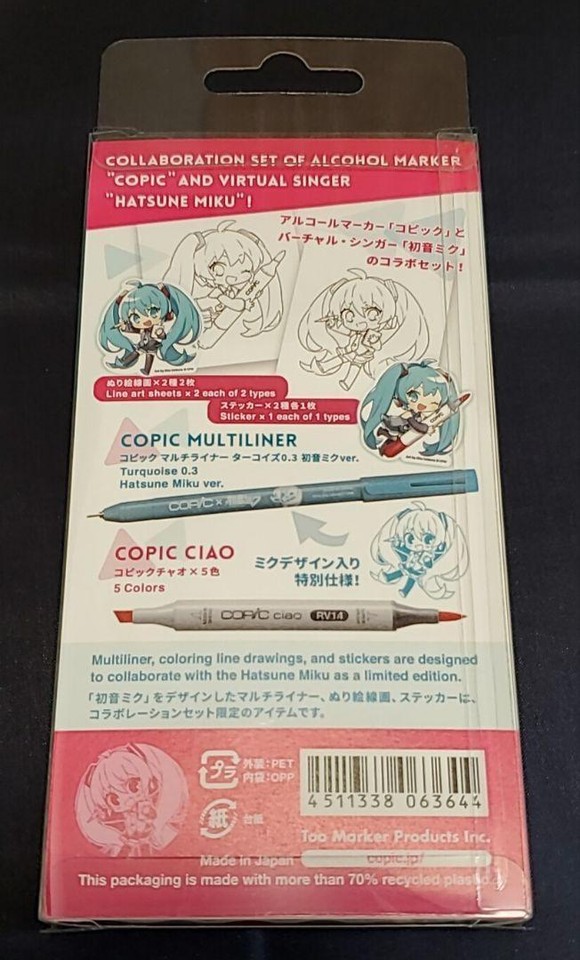 Vocaloid Hatsune Miku Copic Ciao Set Limited Edition special sticker ...