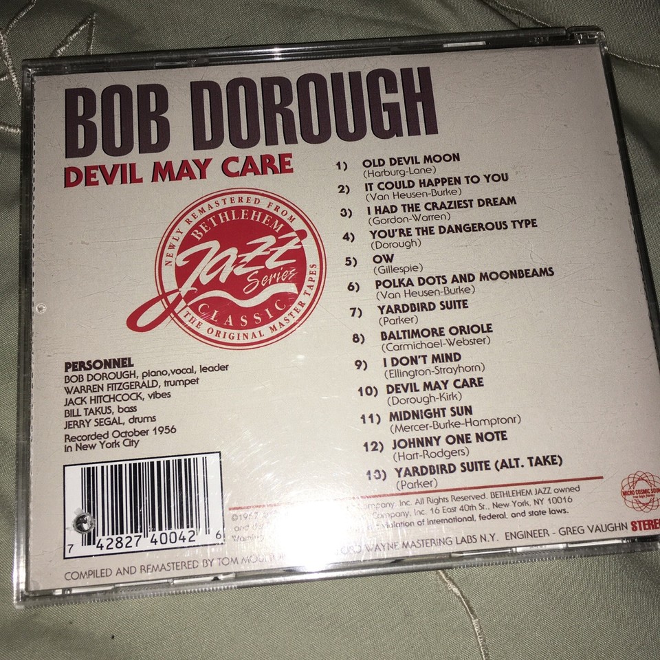 Devil May Care by Bob Dorough (CD, Jun-2000, Bethlehem Archives/Avenue ...