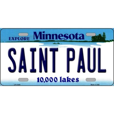 Saint Paul Minnesota State License Plate Metal Sign Car Truck Wall Home ...