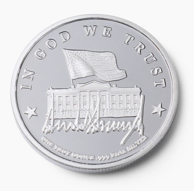 Official Trump Coin FIRST EDITION. Silver COIN from PRESIDENT Trump. W ...