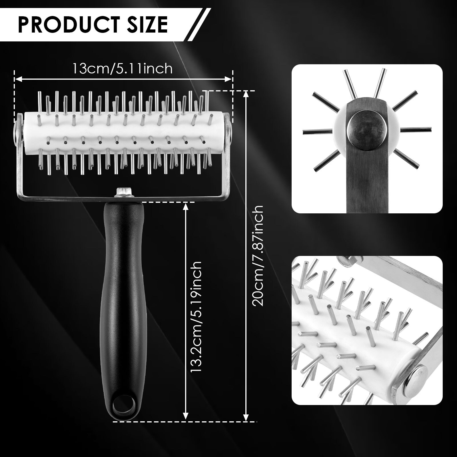 Pizza Dough Docker Stainless Steel Pizza Roller with Spikes ...