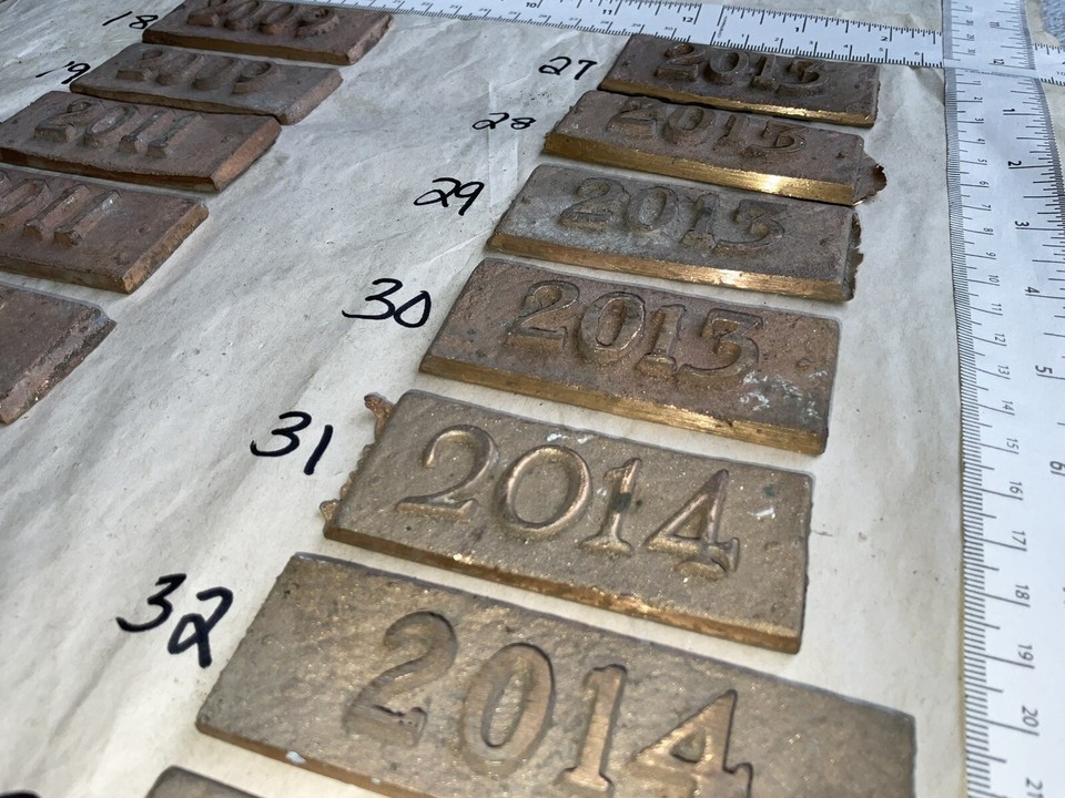 Cast Raw Bronze Date Plates Monuments Headstones Scrolls Artist Plaques ...