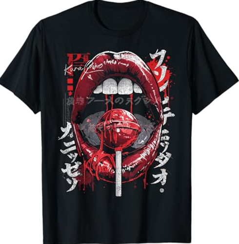 Cyberpunk Techwear Shirt Lollipop Girl Sexy Streetwear Hip Hop Graphic ...
