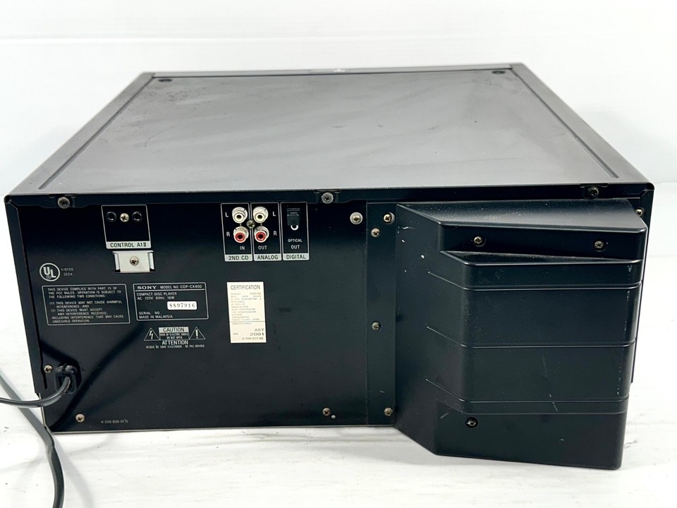 {Pro Refurb} Sony CDP-CX400 MegaStorage 400 CD Changer + Remote ...