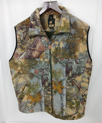 Camo Vest Men Sz XL King's Outdoor World Soft Shell Mountain Wind ...