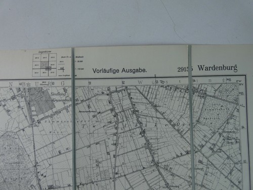 Karte 2915 Wardenburg 50-60er Jahre 4cm Karte Landkarte Landesaufnahmen ...