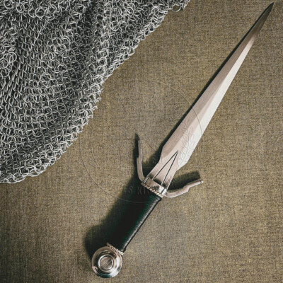 Custom Handmade Fantasy Dagger Stainless Steel Cord wrapped hardwood ...