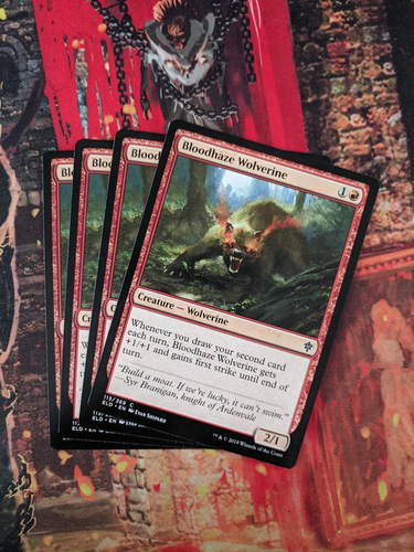 MTG Card : (4x) Bloodhaze Wolverine (Throne of Eldraine) | eBay