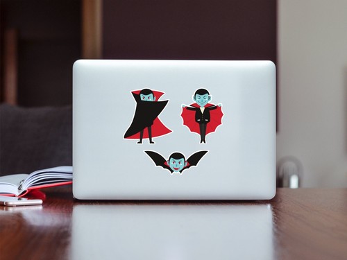 Halloween Dracula Vampire Bat Cartoon Sticker Decals | eBay