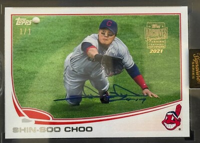 Shin-Soo Choo 2021 Topps Archives Signature Series Auto 1/1 2013 Topps ...