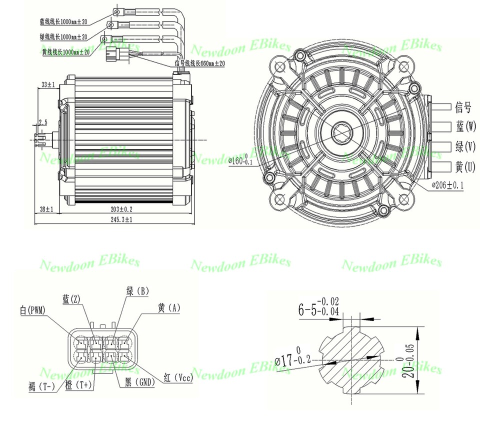 QS180 72V 90H 8000W Mid drive motor +ND721800 Fardriver controller for ...