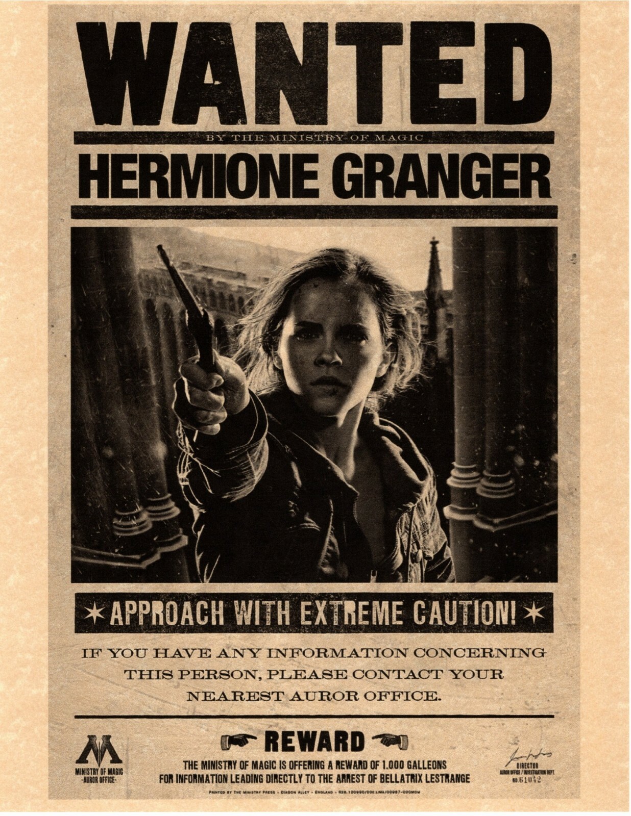 Harry Potter Wanted Poster Hermione