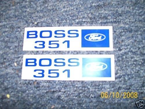 1971 FORD MUSTANG BOSS 351 VALVE COVER DECALS PAIR | eBay