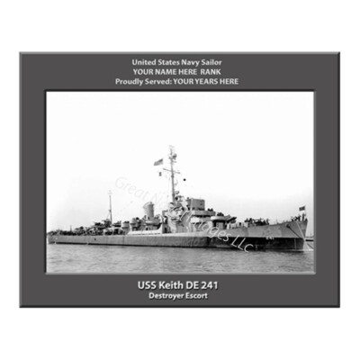 USS Keith DE-241 Personalized Canvas Ship Photo Print Navy | eBay