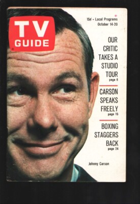 MAG: TV Guide 10/14/1967-Johnny Carson photo cover-no label-Kentucky ...