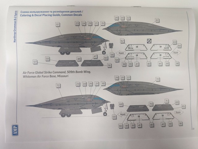 AMP 144002 Northrop Grumman B-2 Spirit Stealth Bomber Plastic Model Kit ...