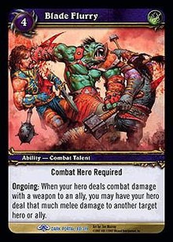 Blade Flurry #80 RARE / Dark Portal ENG Warcraft TCG | eBay