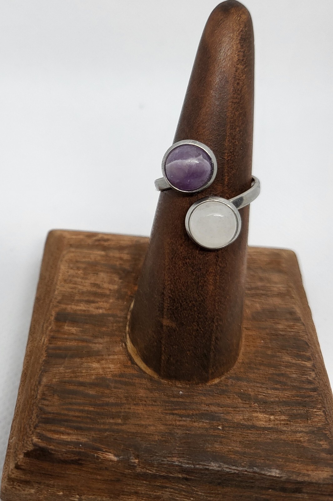 UNISEX GENUINE GEMSTONE ADJUSTABLE PINKY RING | eBay