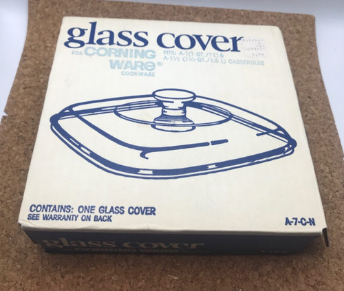 NOS Corning Ware Square A-7-C- N Replacement Lid Cover w/box Fits A-1 ...