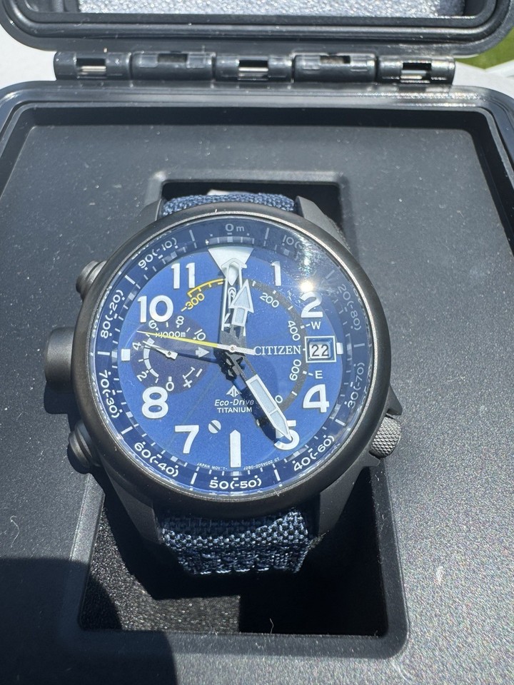 Citizen Promaster Altichron Super Titanium Blue Dial Men's Watch BN4065 ...