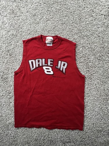 Dale JR Shirt Mens Large Red Tank Top Sleeveless Nascar Racing ...