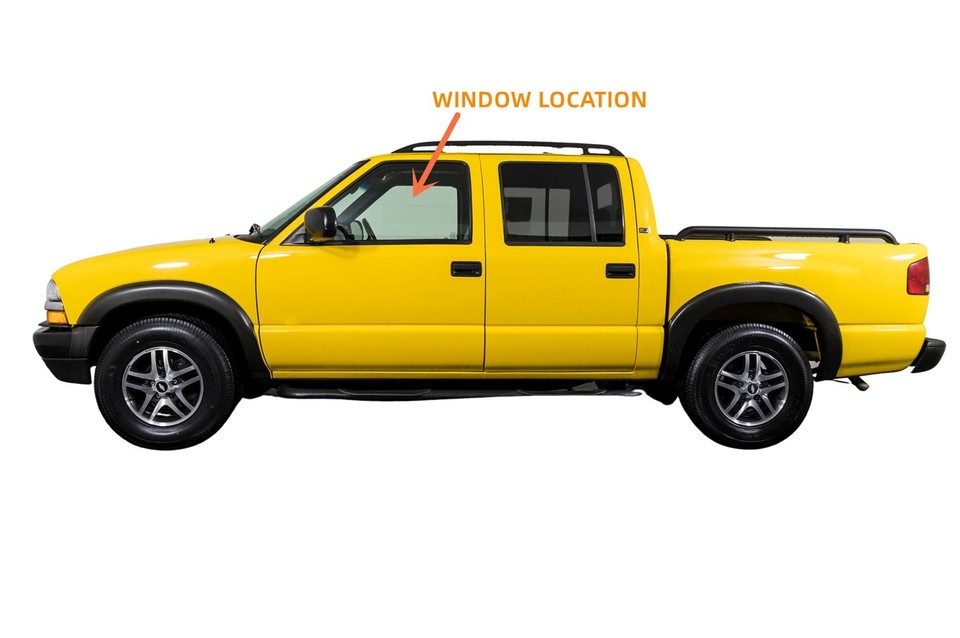 Driver/Left Rear Door Window Glass For 01-05 Sonoma S15 / S10 Pickup ...