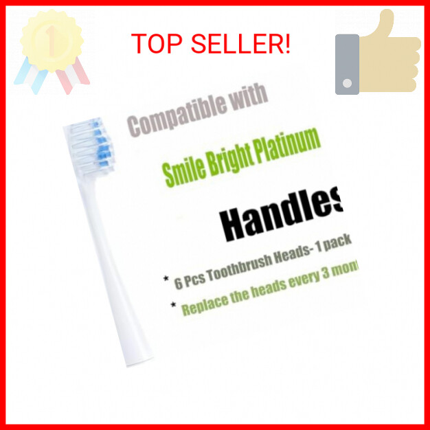 Replacement Brush Heads for Smile Bright Platinum Sonic Electric ...