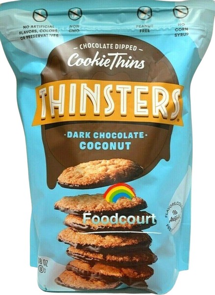 Thinster's Dark Chocolate Coconut Cookie Thins - 18 oz for sale online ...