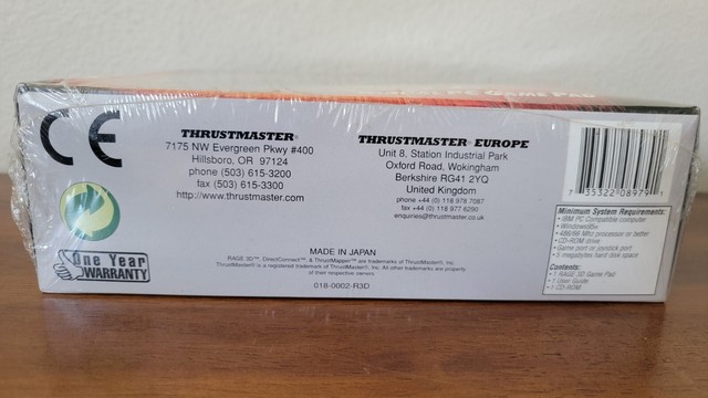 RAGE 3D Digital PC Game Pad THRUSTMASTER control pad old stock vintag ...