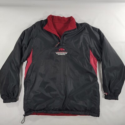 Pro Player Mens Full Zip Reversible Fleece Jacket Arkansas Razorbacks ...