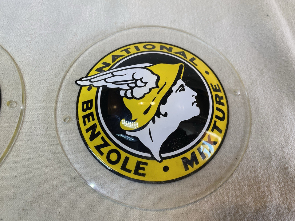 NOS X2 Vintage original National Benzole Mixture Lucite sign from ...