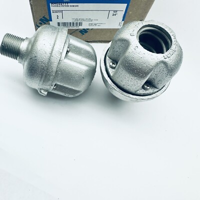 BOX OF 2 EATON CROUSE HINDS AHG22111 FLEXIBLE FIXTURE HANGER SIZE 3/4 ...