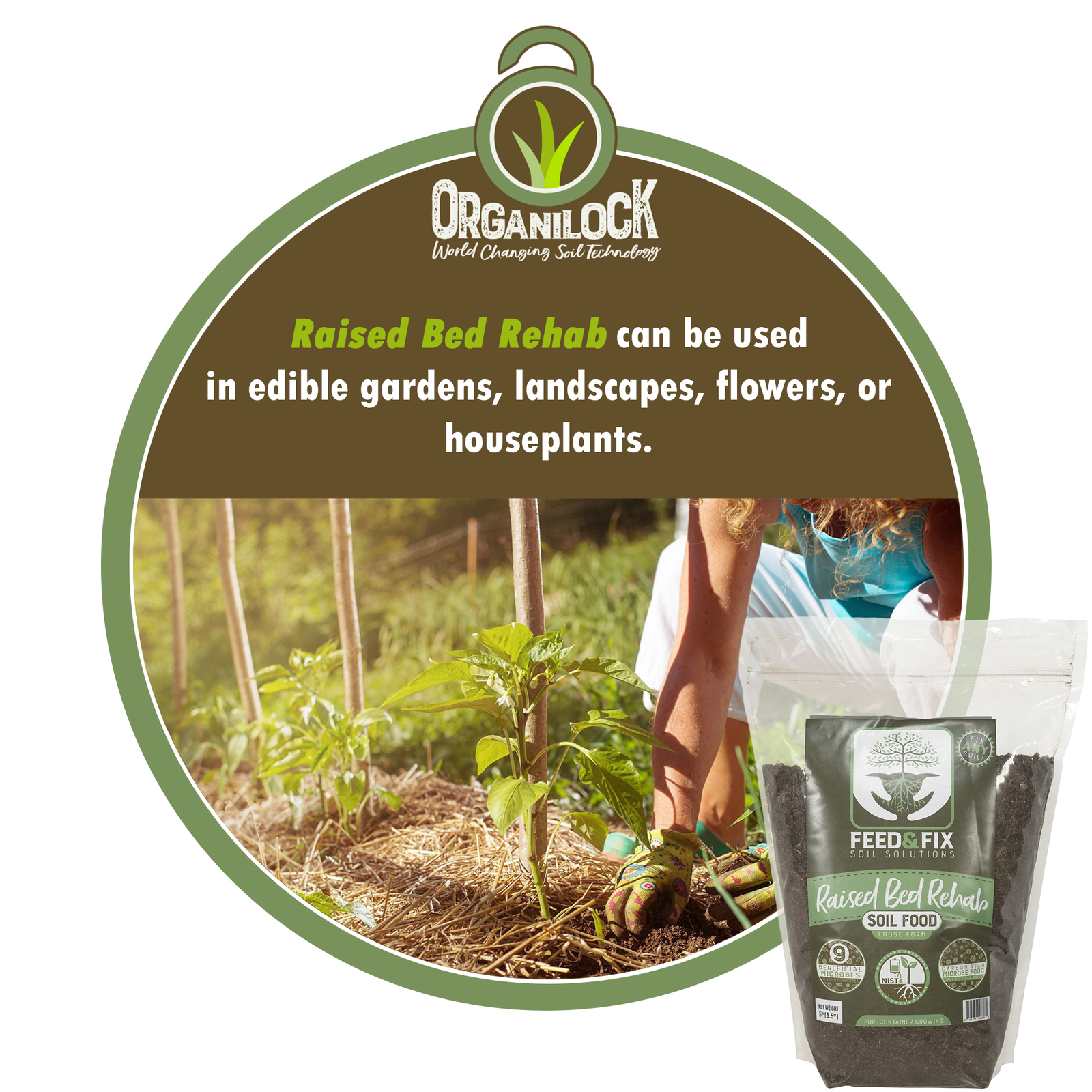 OrganiLock Raised Bed Rehab Potting Garden Soil For Growing, 5 Pound | eBay