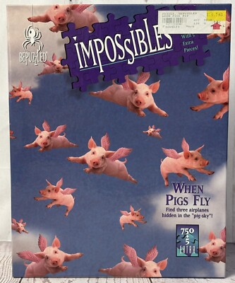 BePuzzled Impossibles When Pigs Fly Puzzle 750+5 Extra Pieces ...
