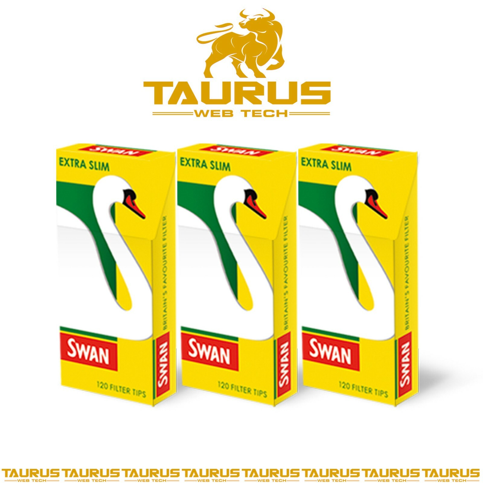 2400 x SWAN EXTRA SLIM Filter Tips Cigarette Tobacco Rolling Smoking UK ...