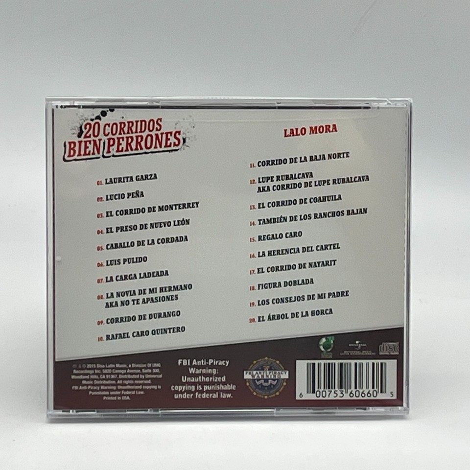 Lalo Mora - 20 Corridos Bien Perrones - Disa Records - CD Album 2015 ...