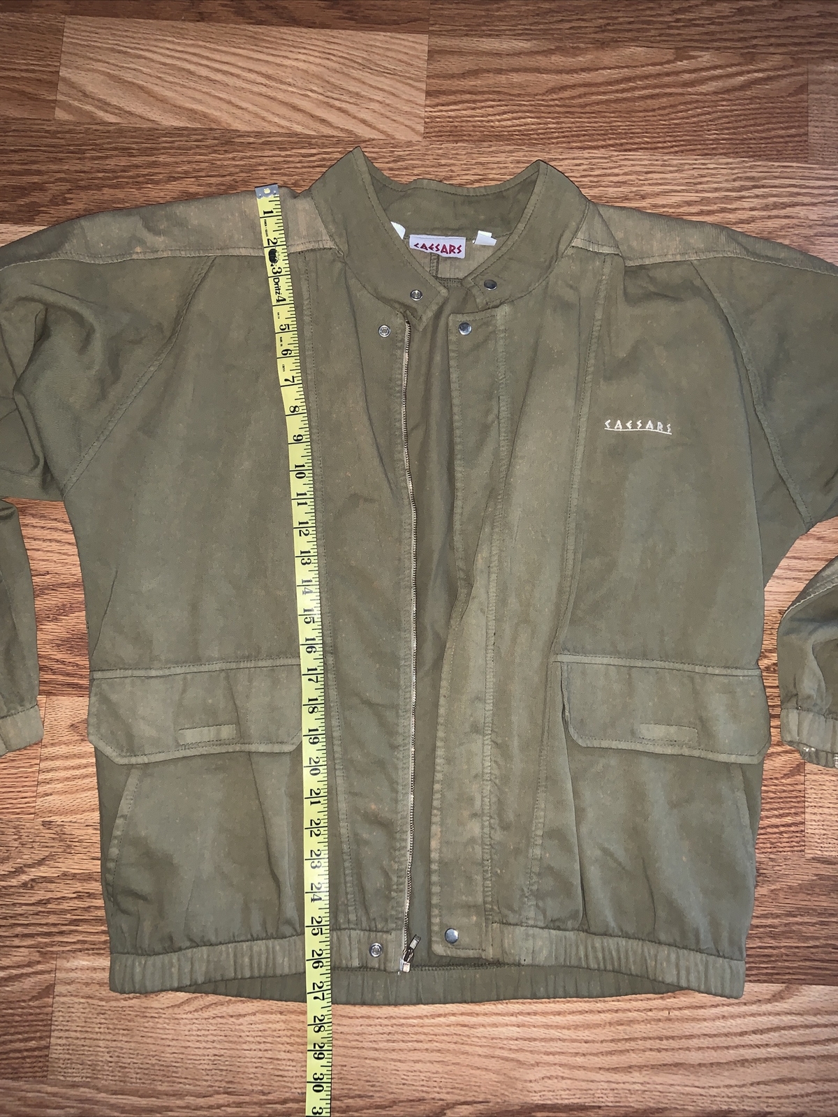 Vintage Caesars Palace Jacket green 100% cotton Made In USA Size M ...