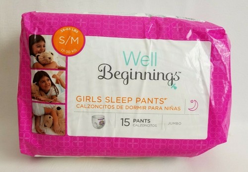 Well Beginnings Girls Training Sleep Pants Diapers Small/Medium (15 ...