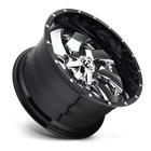 Set 4 Fuel 2PC D240 Cleaver 20x9 5x5.5 5x150 Chrome Plated Black Wheels ...