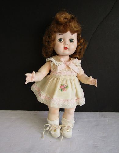 Vtg 1950's Block Doll Company LITTLE MISS ADDIE 10" Hard Plastic Walker ...