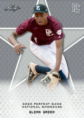 GLENN GREEN 2020 "1ST EVER PRINTED" LEAF PERFECT GAME ROOKIE CARD #140 ...